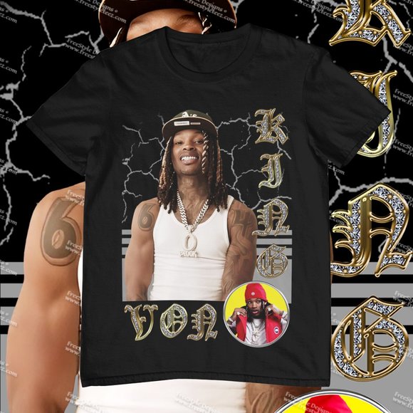 Gildan | Shirts | King Von Graphic Tshirt Custom Made Bootleg Cotton ...